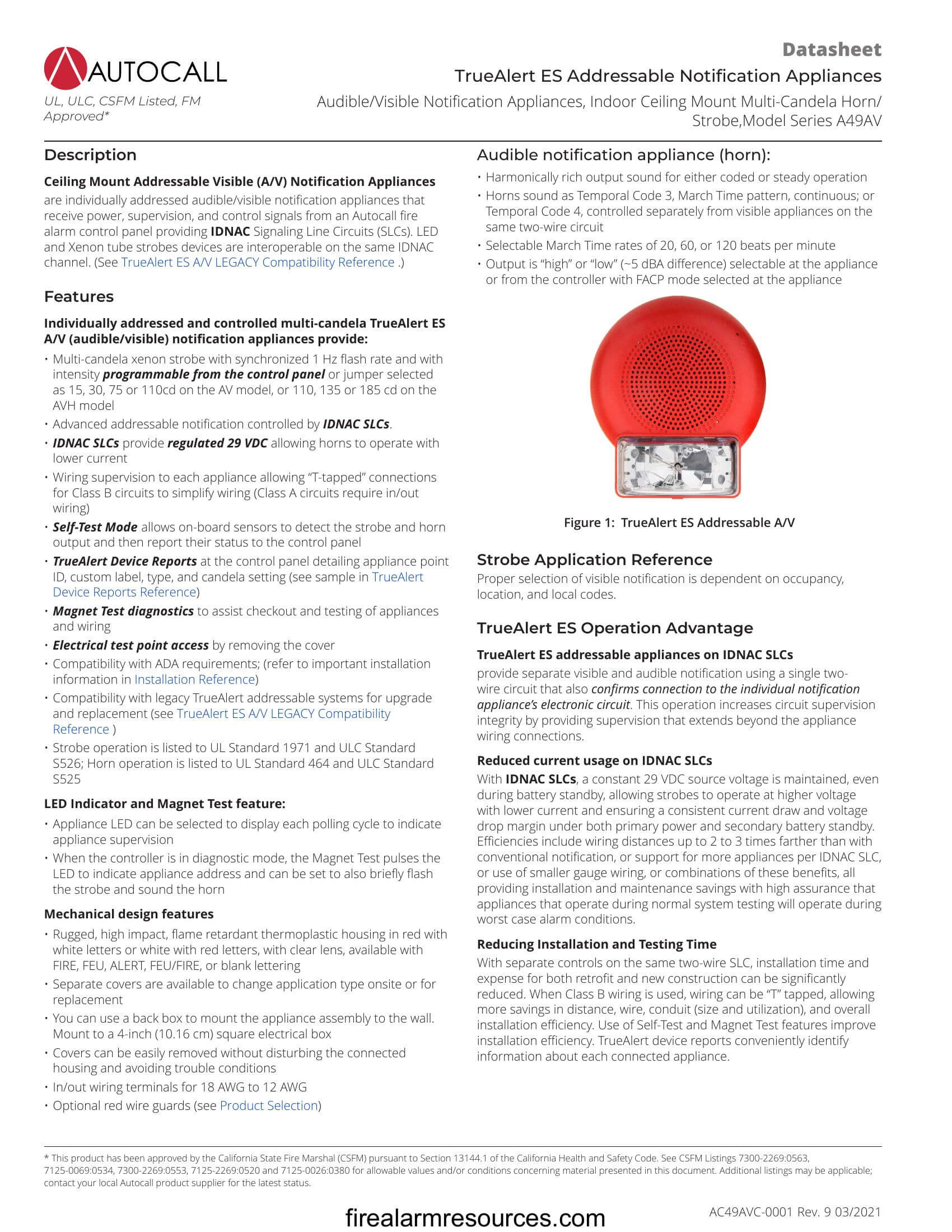 Autocall Audible_Visible Notification Appliances, Weather... | Download ...