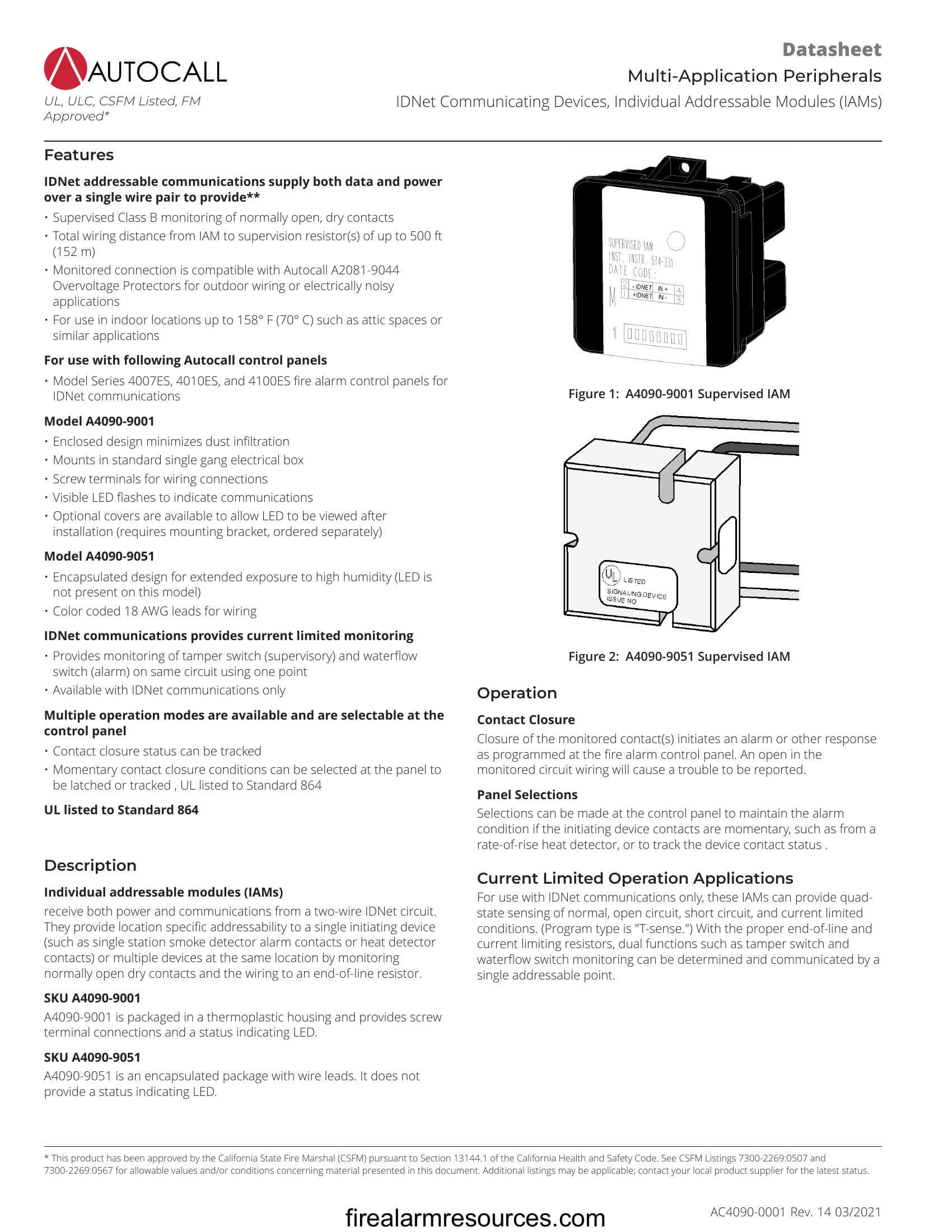 Autocall IDNet Communicating Devices 4-20 mA Analog Monit... | Download ...
