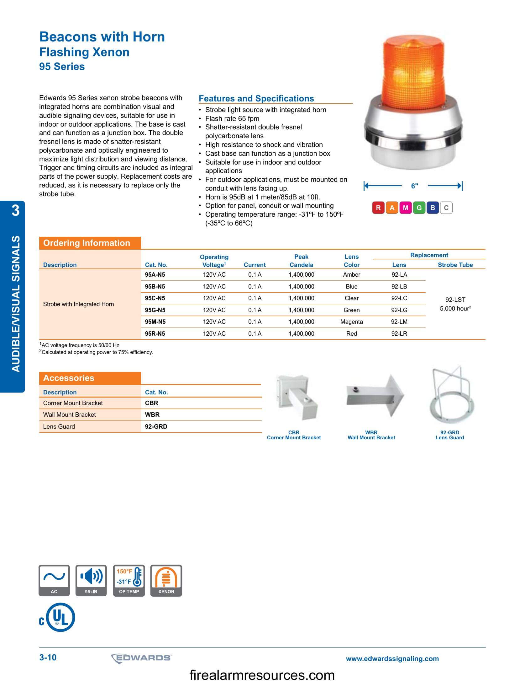 Edwards 99B Series Catalog Page | Download fire alarm documents