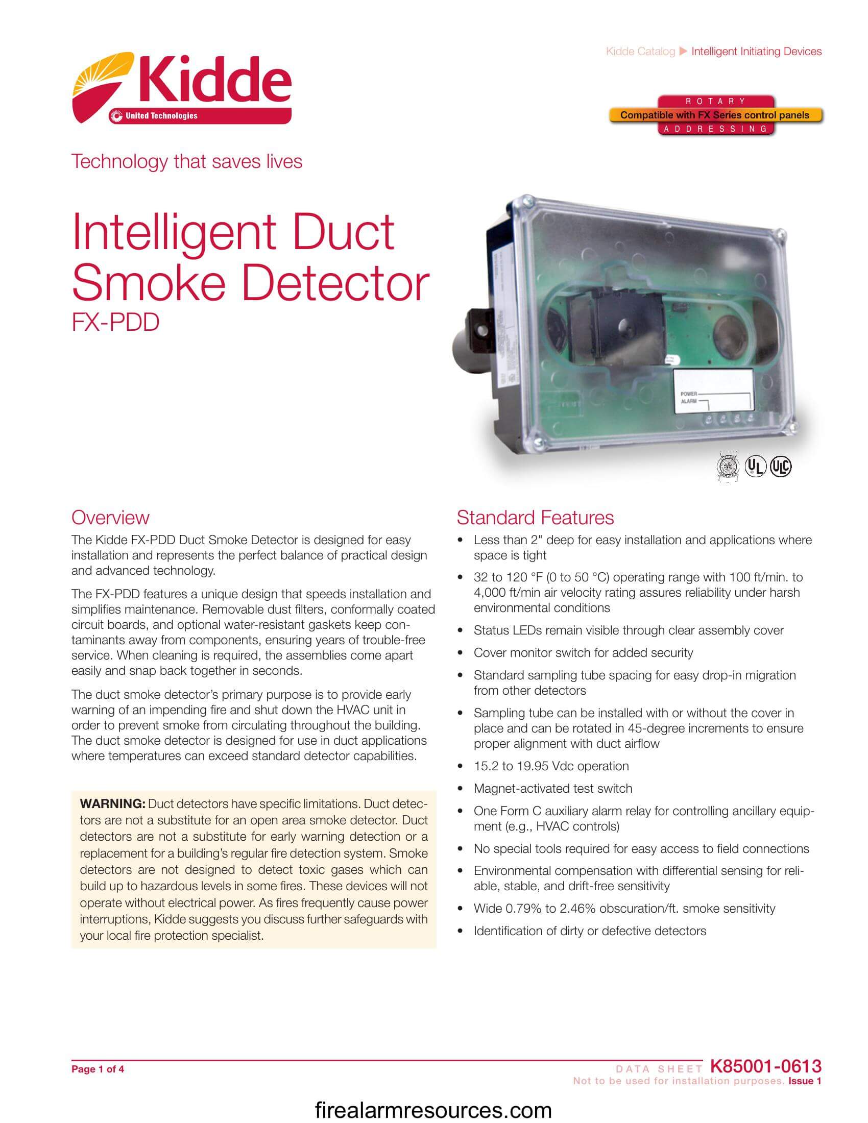 Kidde Edwards Data Sheet K85001-0598 - 700 Sereis Self-Di... | Download ...