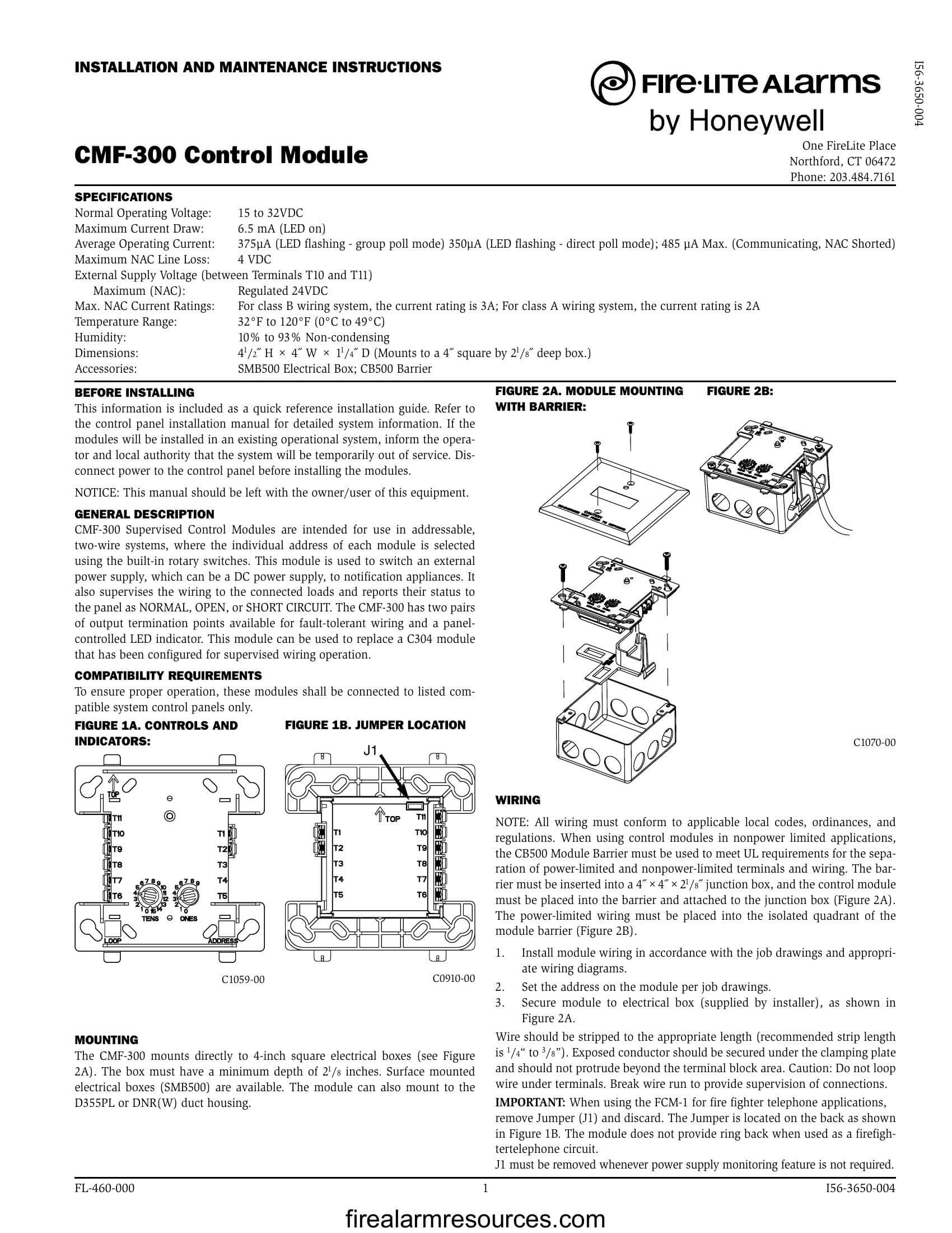 Fire-Lite MMF-300-10 Ten Input Monitor Module Installatio... | Download ...