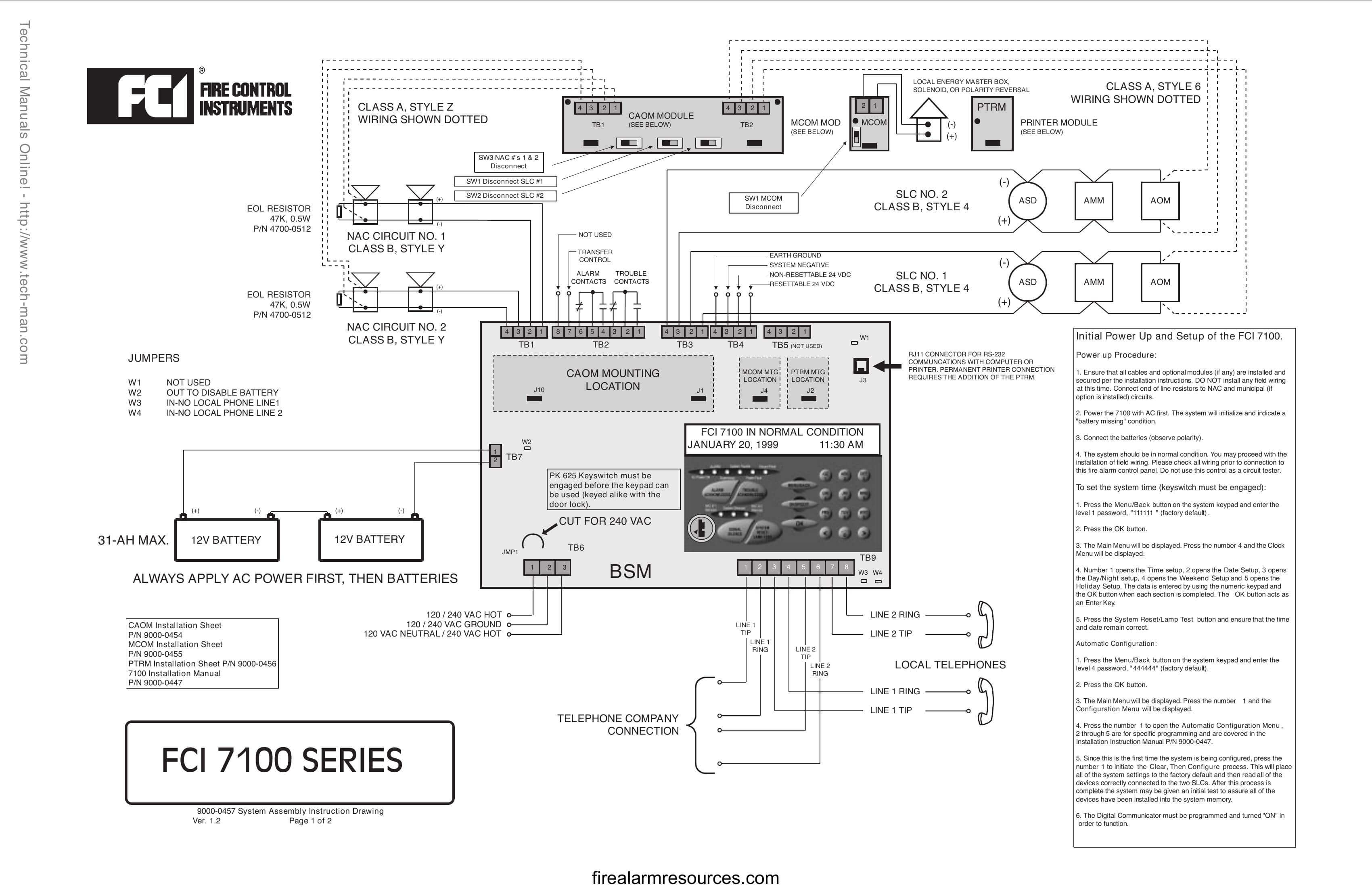 Gamewell-FCI 7200 9020-0271 | Download fire alarm documents