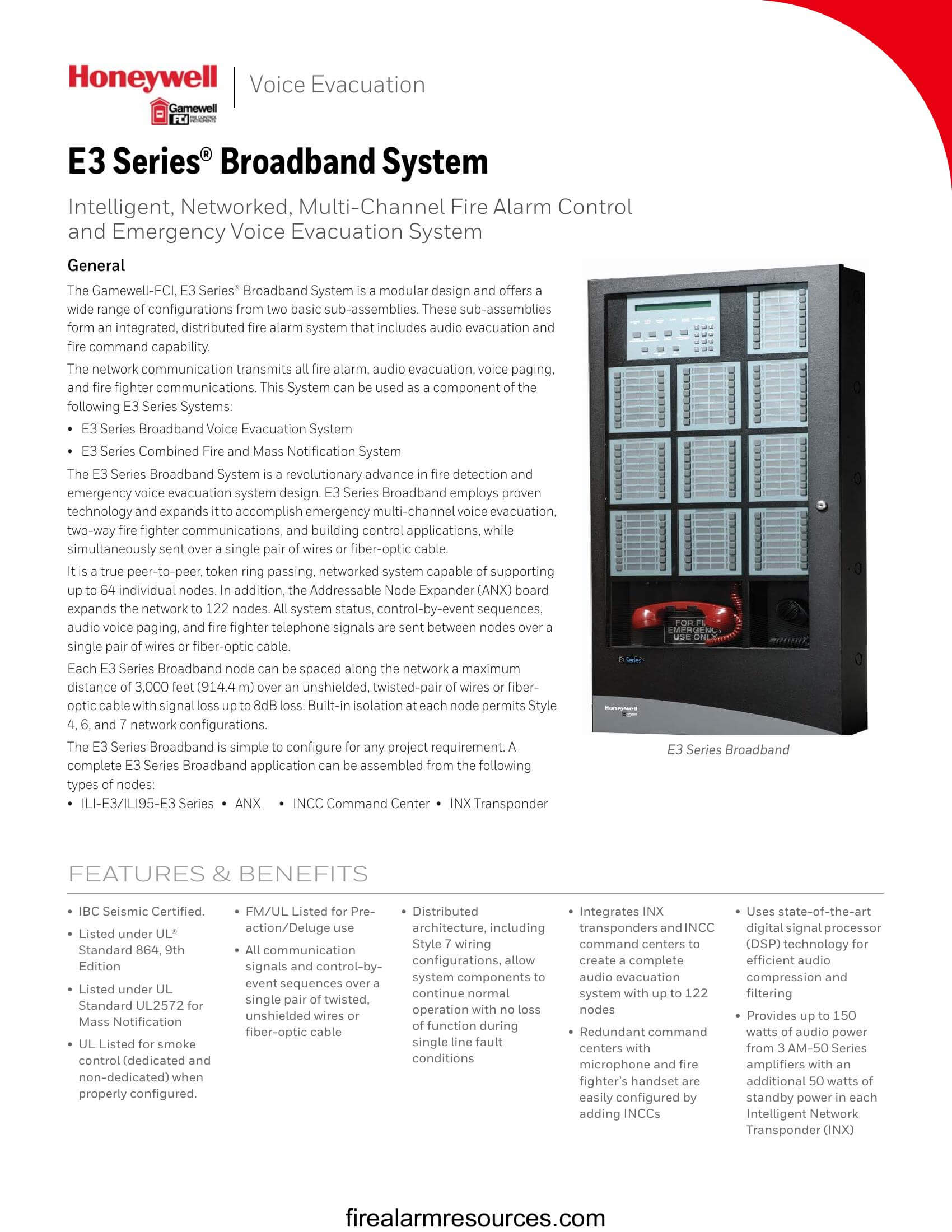 Gamewell-FCI E3 Series Brochure | Download fire alarm documents