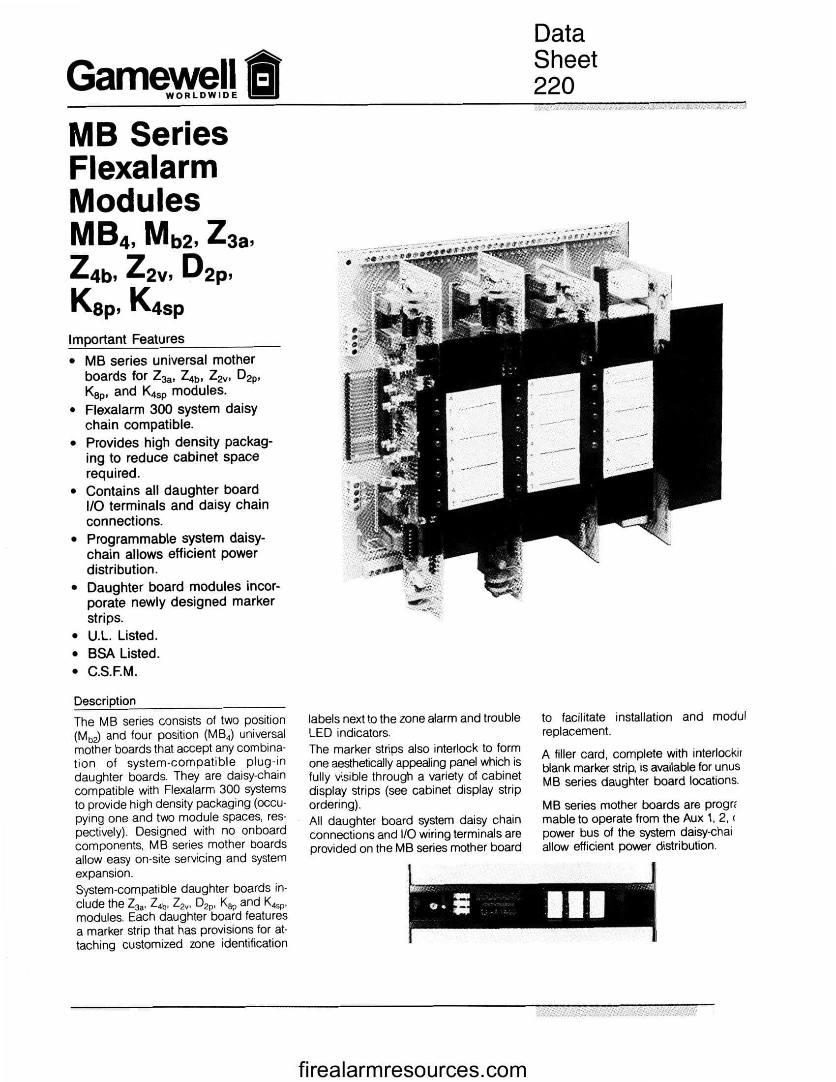 Gamewell-FCI AM-50 Series Amplifer | Download fire alarm documents