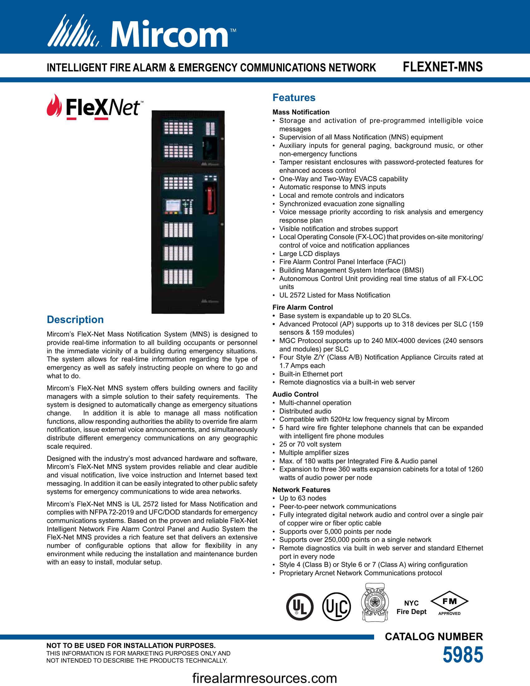 Mircom CAT-5947 FleX-Net Mass Notification Enclosure (Eng... | Download ...