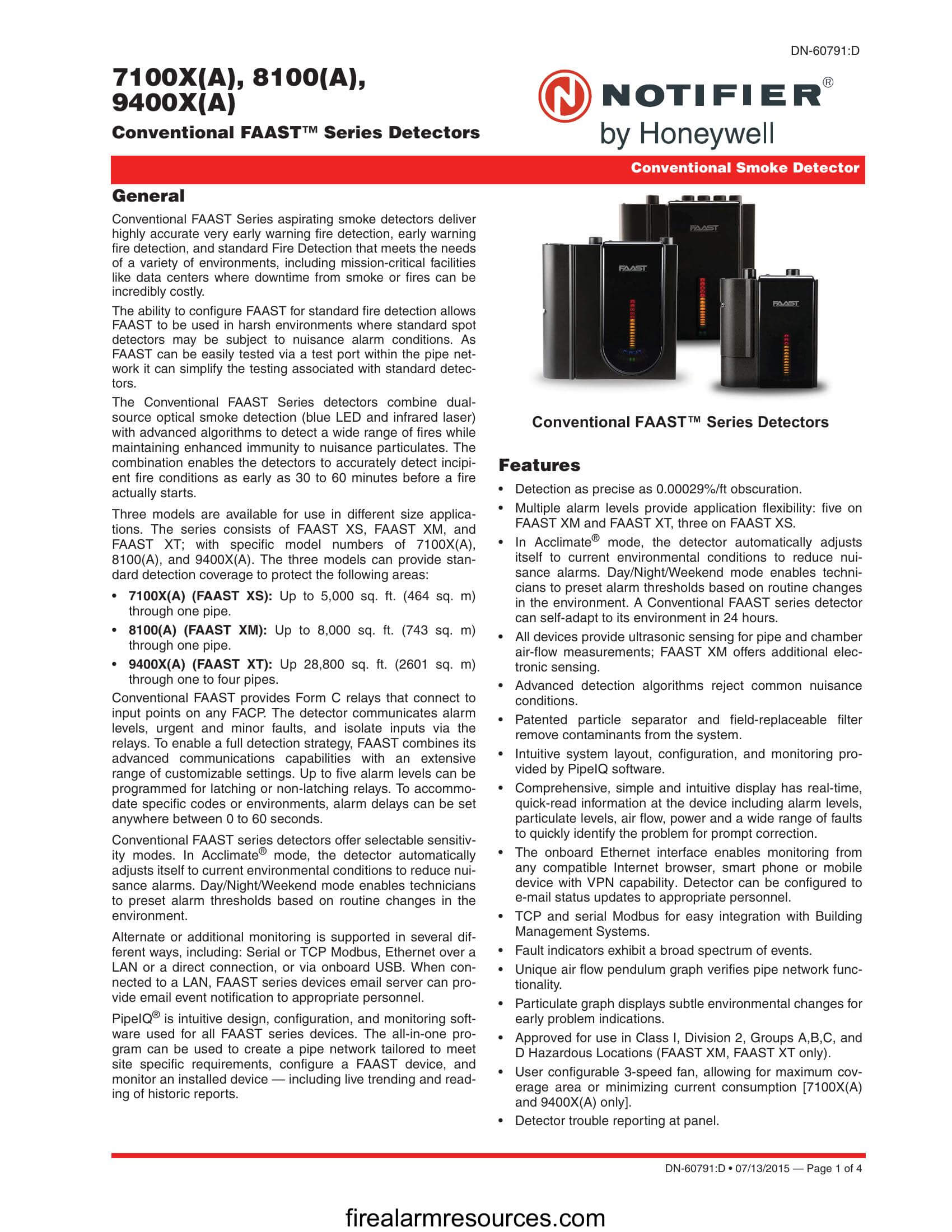 Notifier 9400X (FAAST XT)Conventional Fire Alarm Aspirati... | Download ...