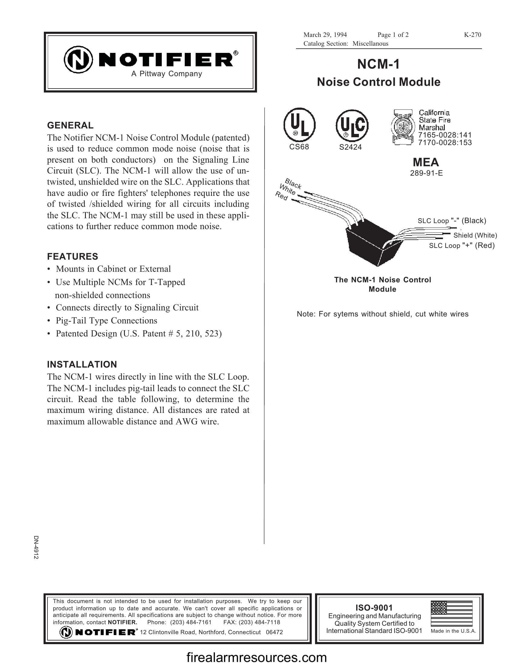 Notifier ACM-8R Annunciator Control Module | Download fire alarm documents