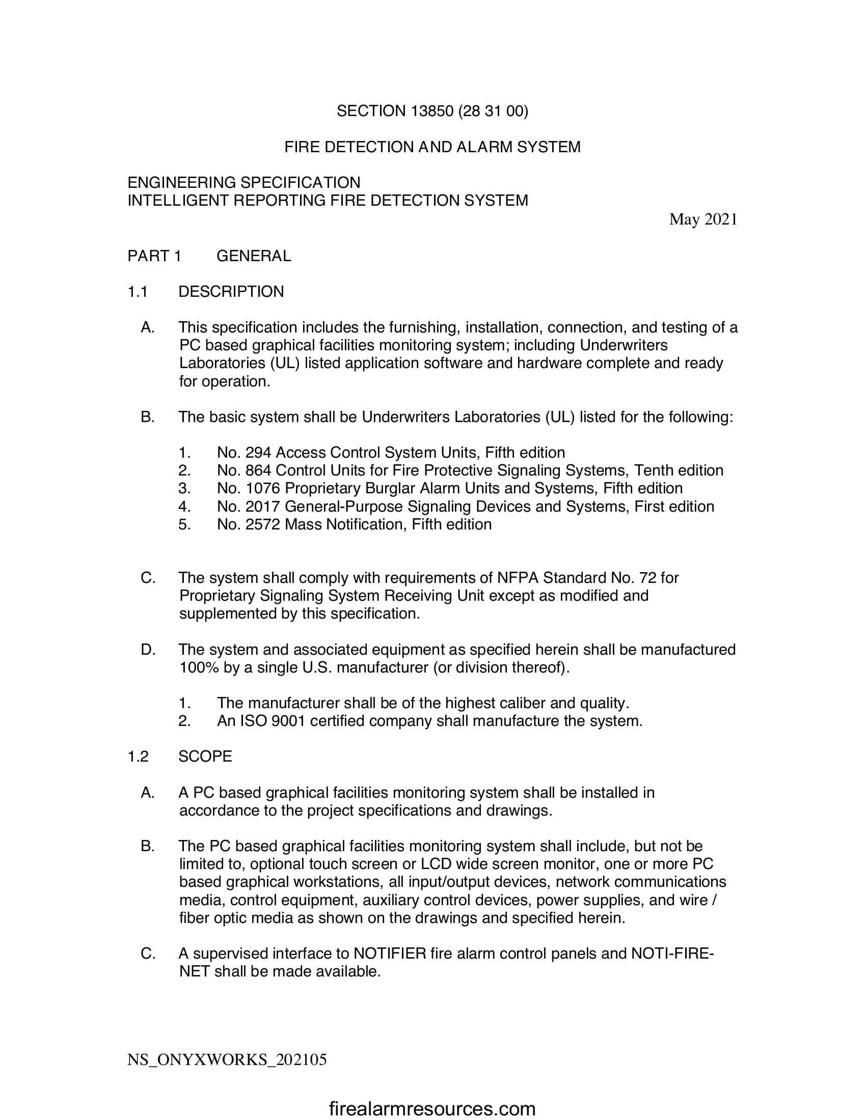 Notifier ONYX Series UniNet 2000 Integrated Facilities Mo... | Download ...