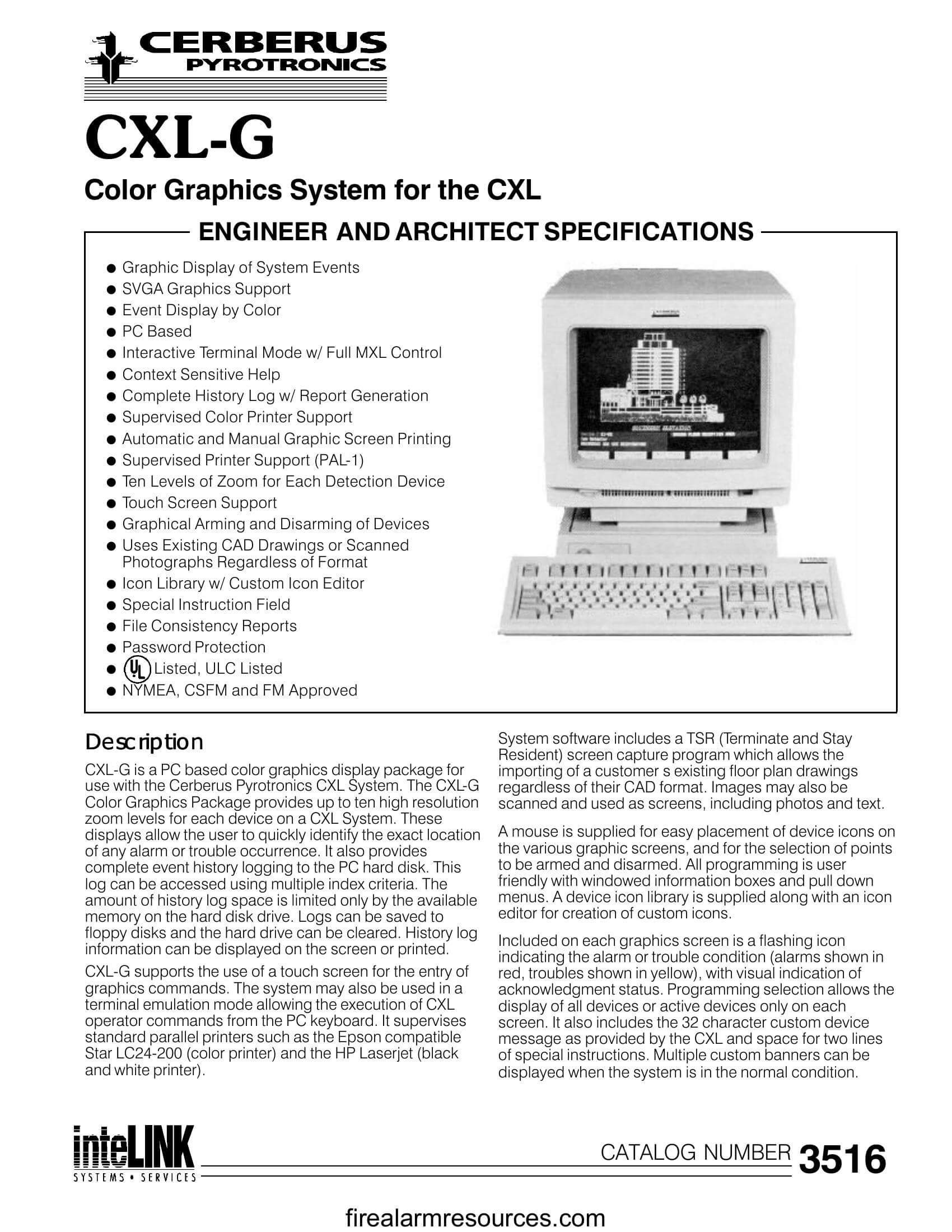 Cerberus Pyrotronics MXL-GT MXL Color Interactive Termina... | Download ...