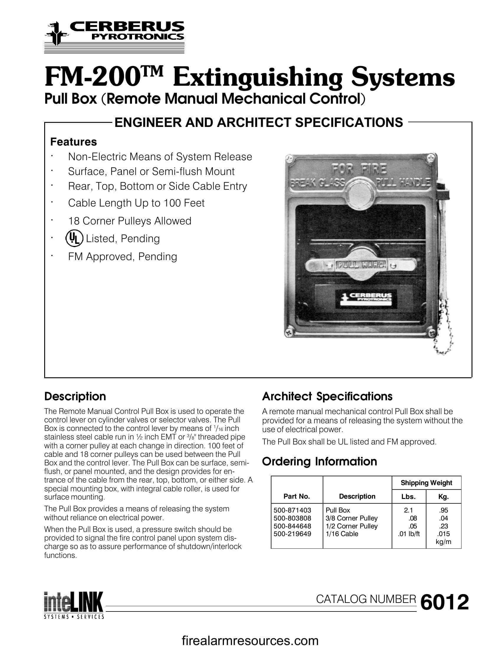 Cerberus Pyrotronics MH-501_517C Remote Manual Electric C... | Download ...