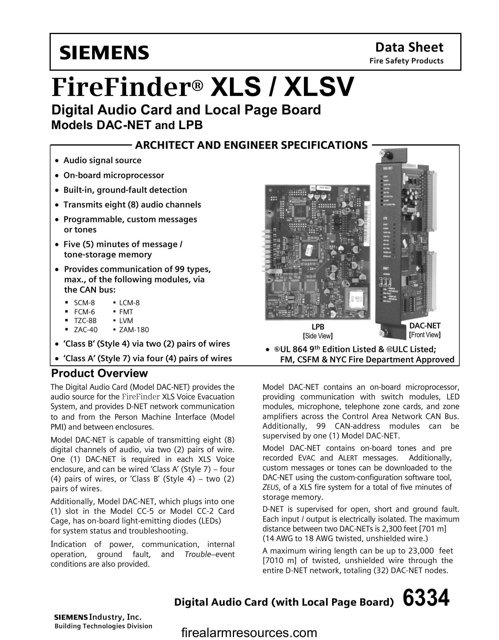 Siemens DAC-NET, LPB Cerberus PRO Modular Digital Audio C... | Download ...