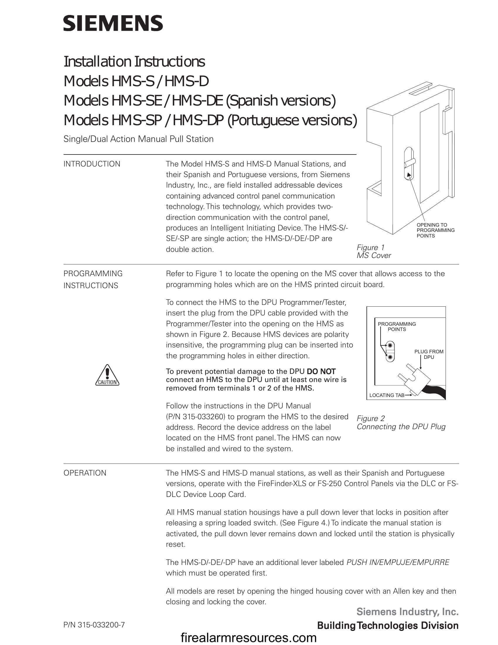 Siemens XMS-SP _ XMS-DP _ XMS-SE _ XMS-DE Single_Dual Act... | Download ...