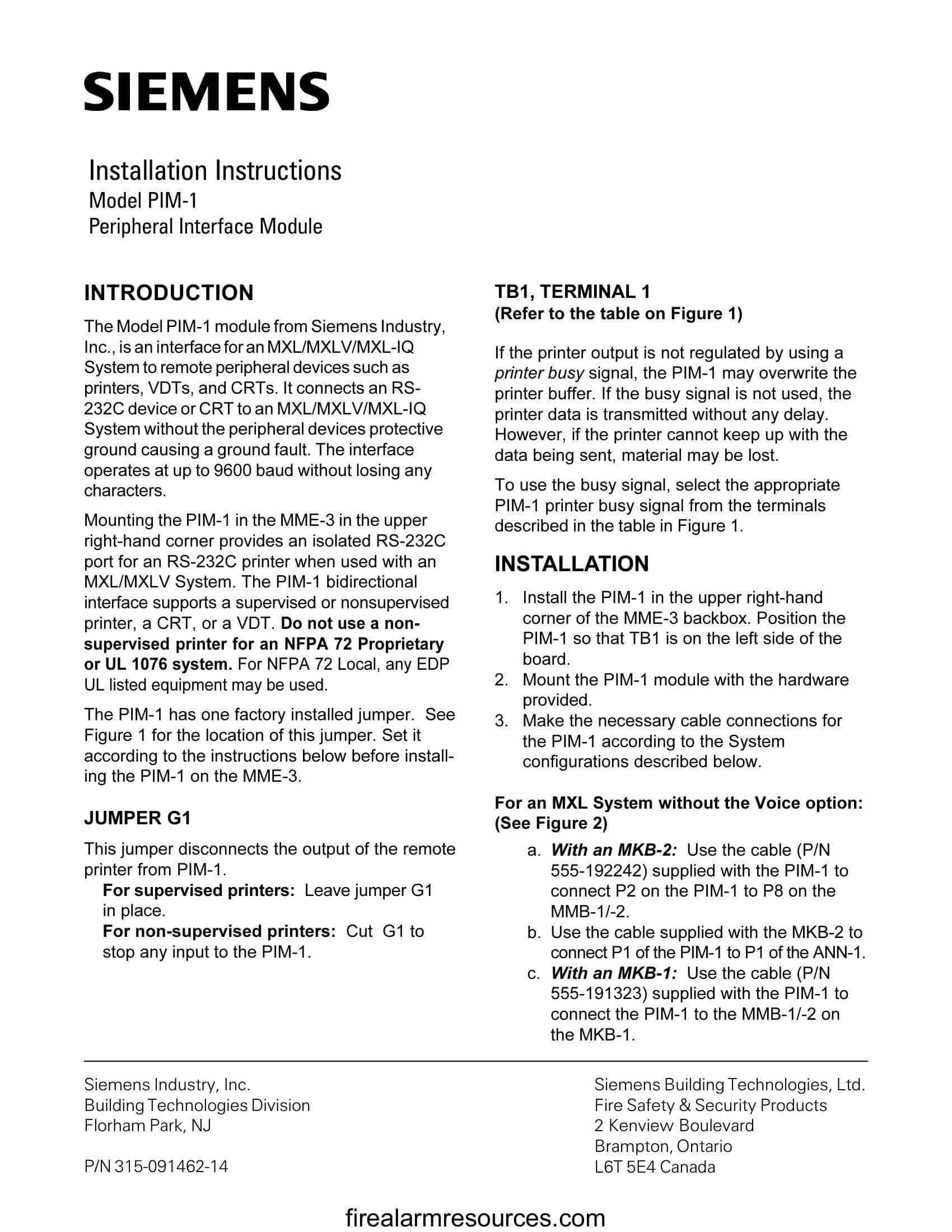 Siemens VPM VESDA Peripheral Module, Installation Instruc... | Download ...