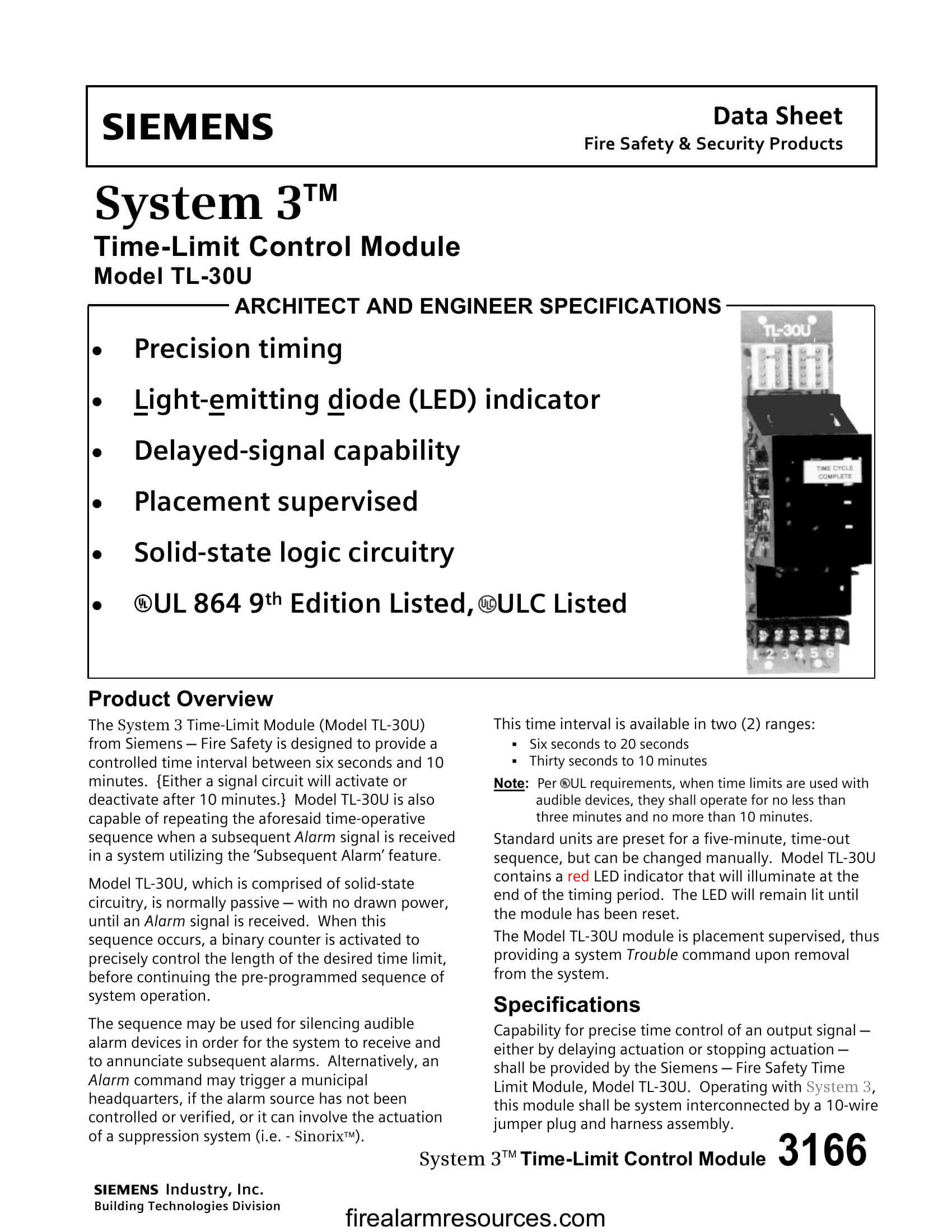 Siemens SM-30 System 3 Switch Control Module, Data Sheet | Download ...