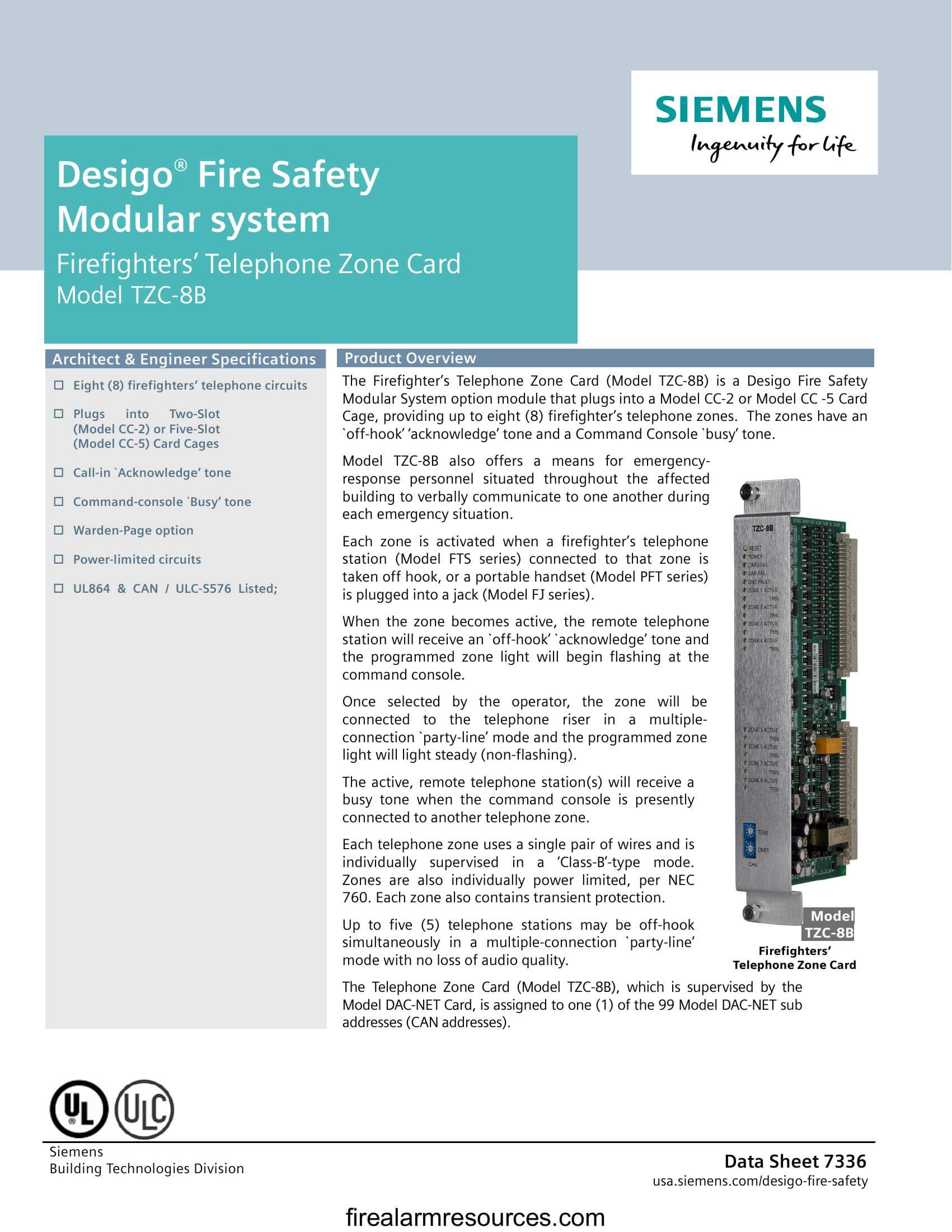 Siemens ALCC Desigo Modular Audio Level Conversion Card, ... | Download ...