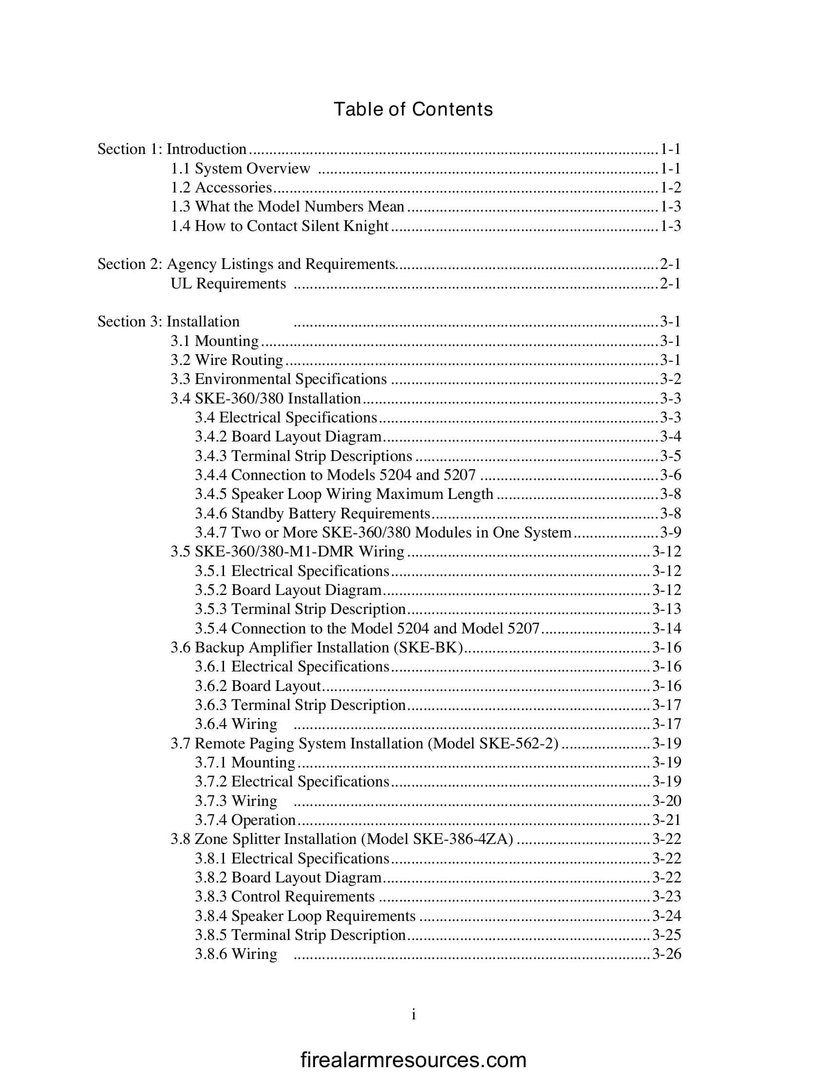 Silent Knight SKE-450 Voice Evacuation Control Panel Data... | Download ...