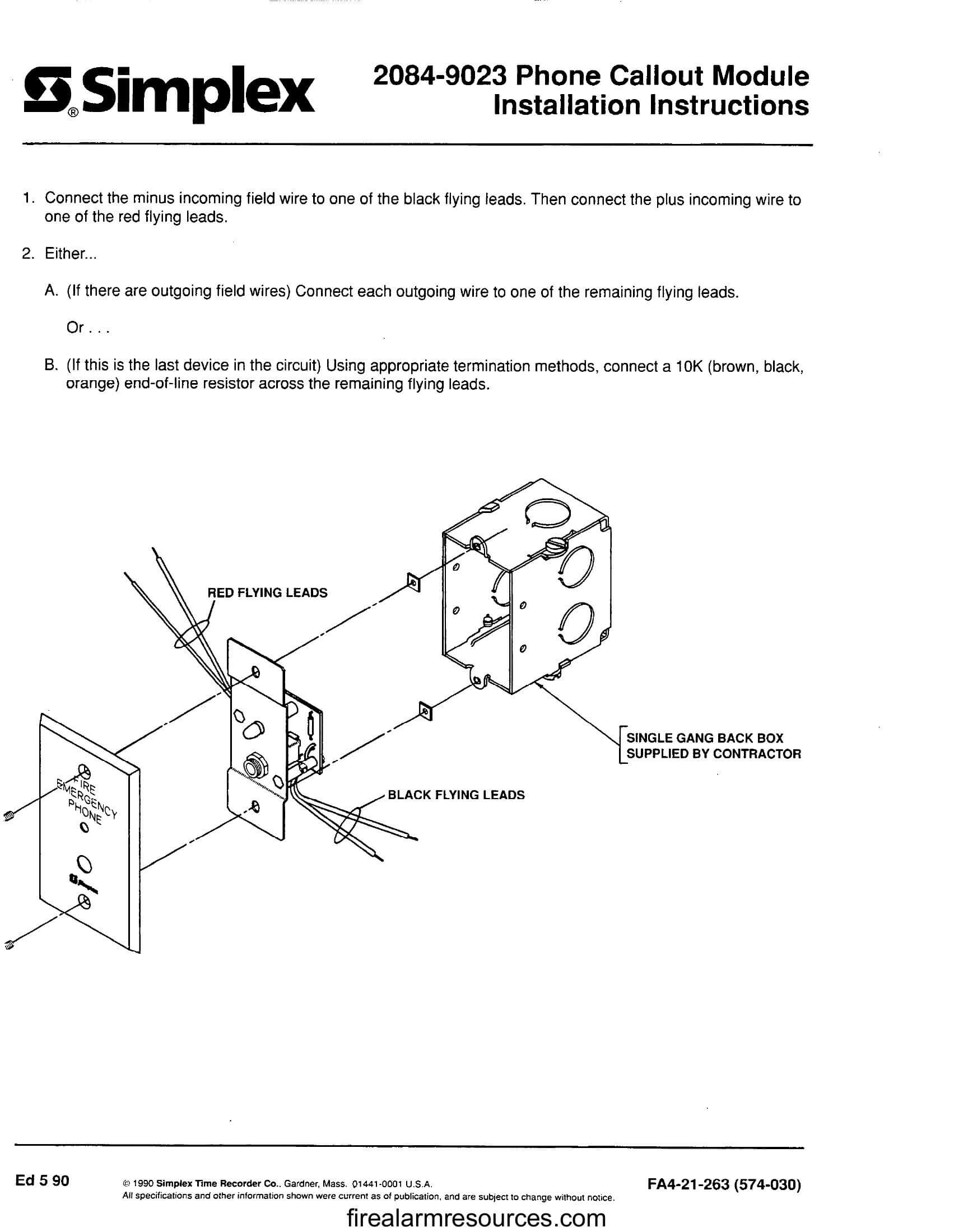 Simplex 2190-9173, 2-Point I O Module Installation Instru... | Download ...
