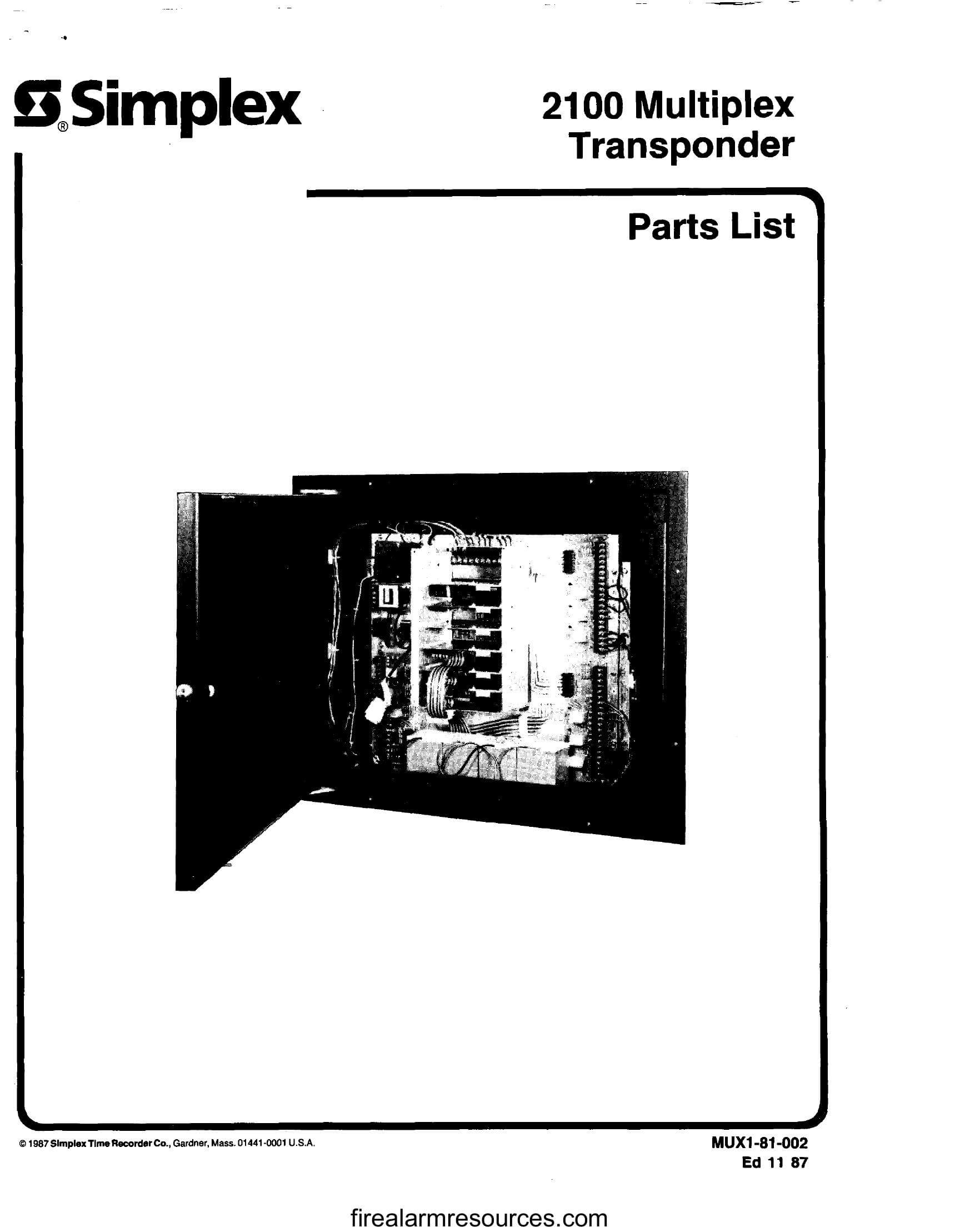 Simplex Central Console Parts | Download fire alarm documents