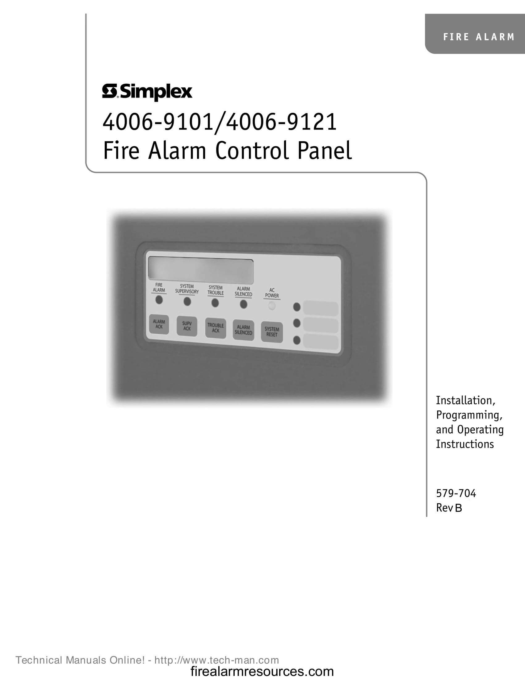 Simplex 4006-9101 Installation Programming & Operation Ma... | Download ...