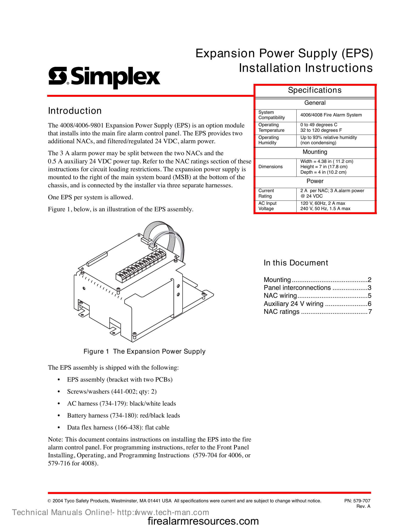 Simplex CDT Expansion Power Supply – Interconnection Diag... | Download ...