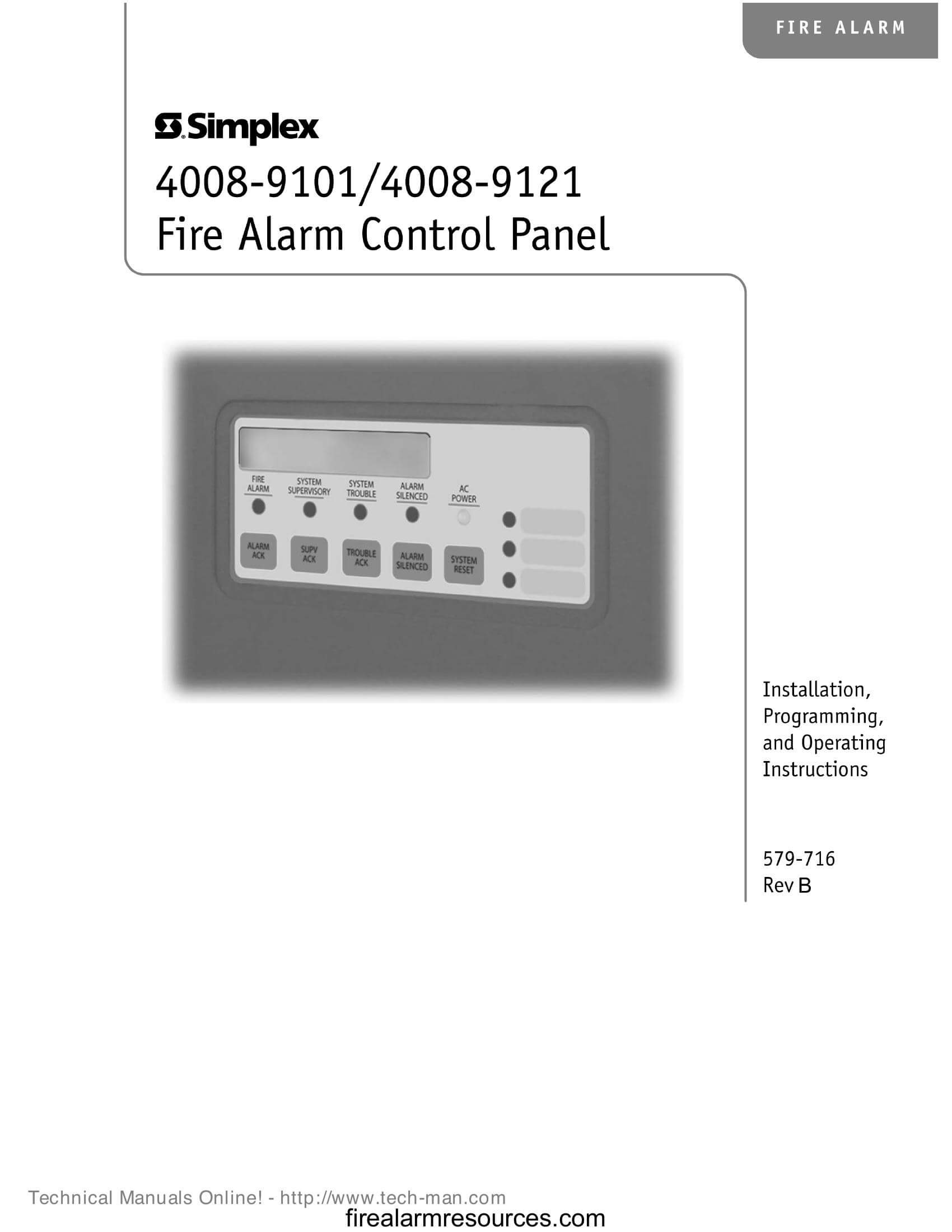 Simplex 4006-9101 Installation Programming & Operation Ma... | Download ...