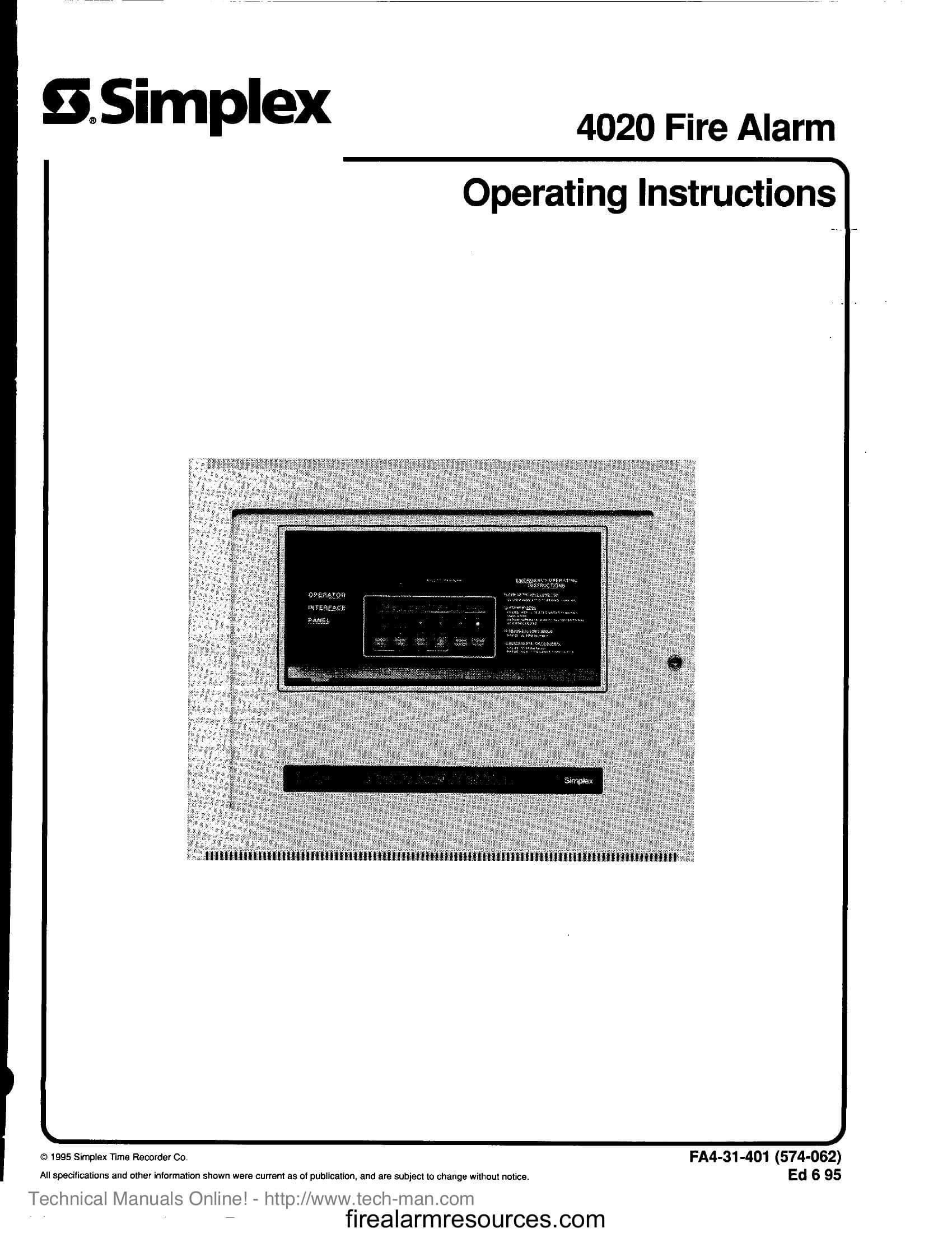 Simplex 2120 SMPL Operating Instructions | Download fire alarm documents