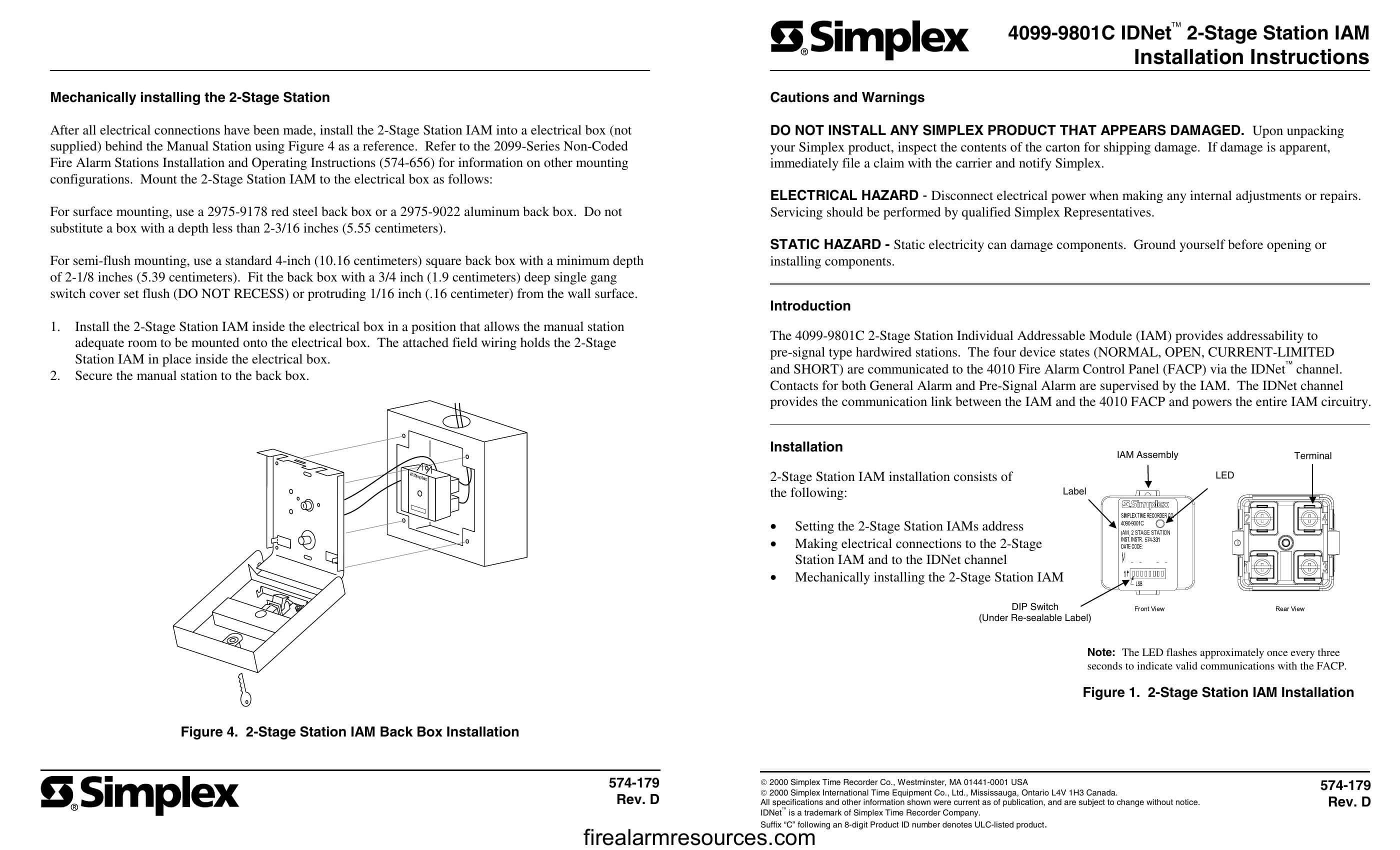 Simplex 4090-9001 IDNet Supervised IAM Installation Instr... | Download ...