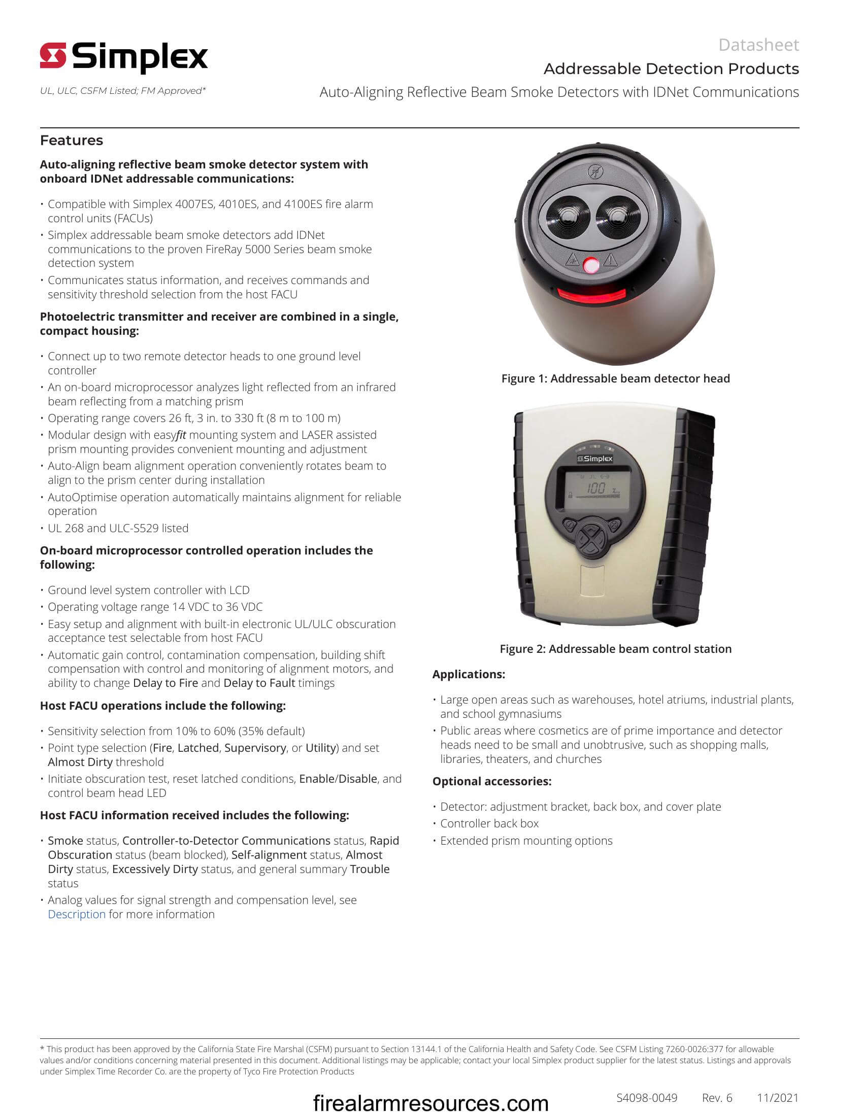 Simplex Addressable Detection Products; Auto-Aligning Ref... | Download ...