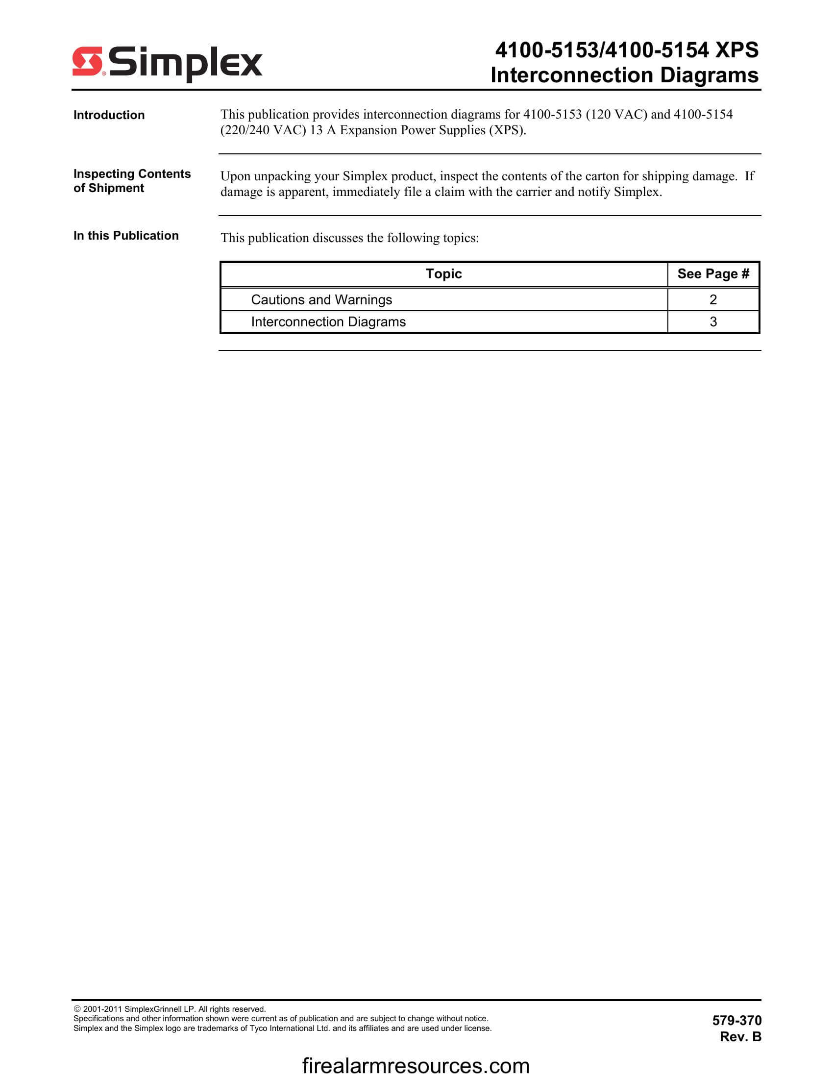 Simplex CDT Expansion Power Supply – Interconnection Diag... | Download ...