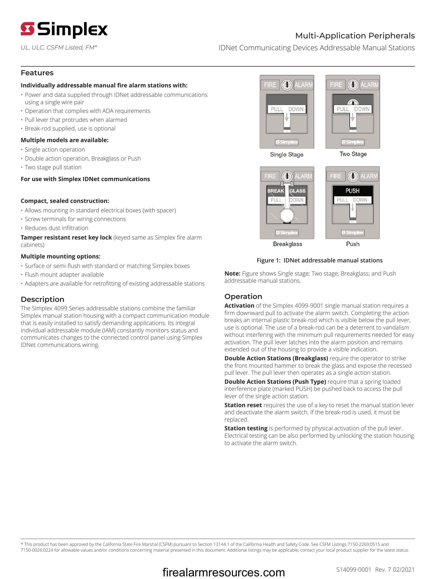 Simplex IDNet Communicating Devices Addressable Manual St... | Download ...