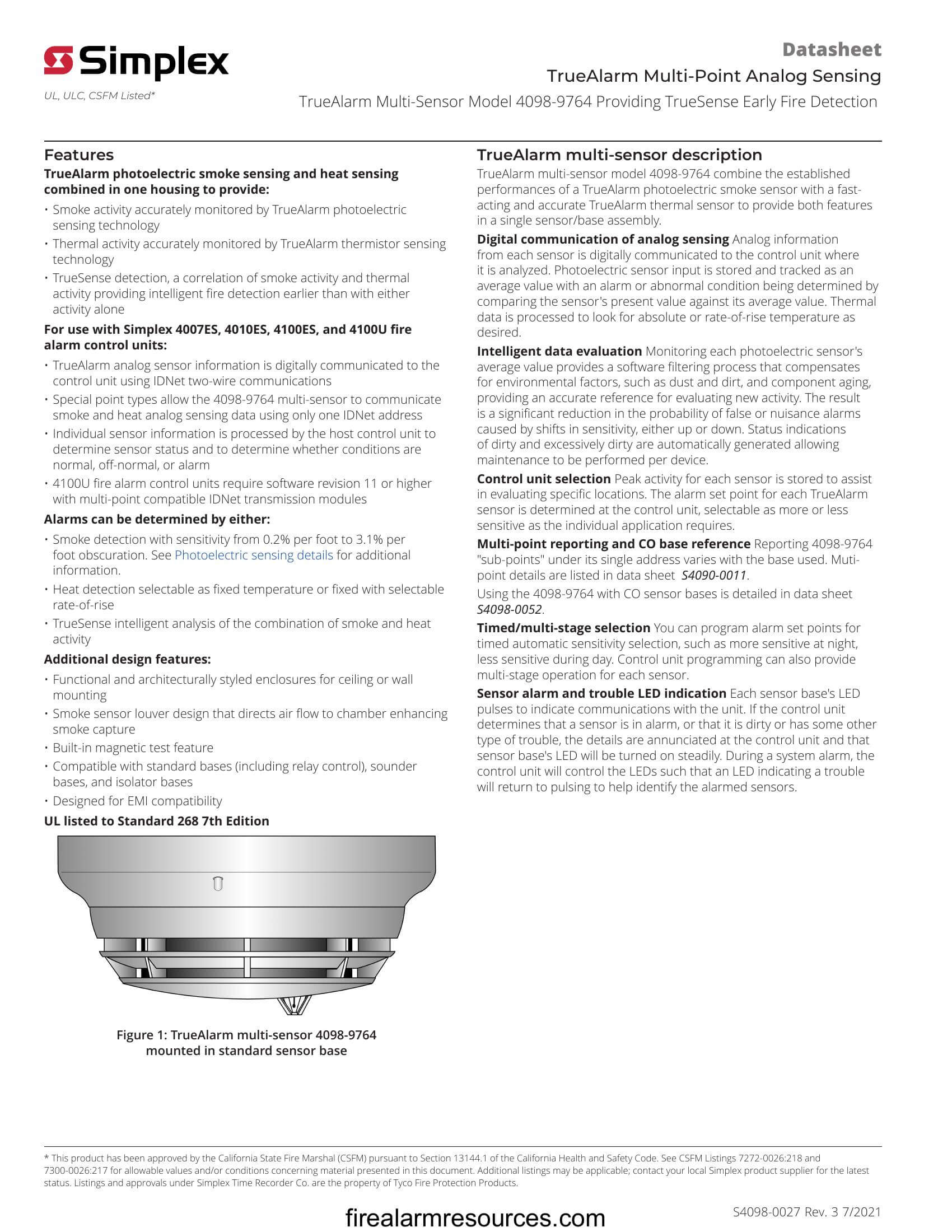 Simplex S4098-0024-8 – Revised 11_12 4098-9754 TrueAlarm ... | Download ...