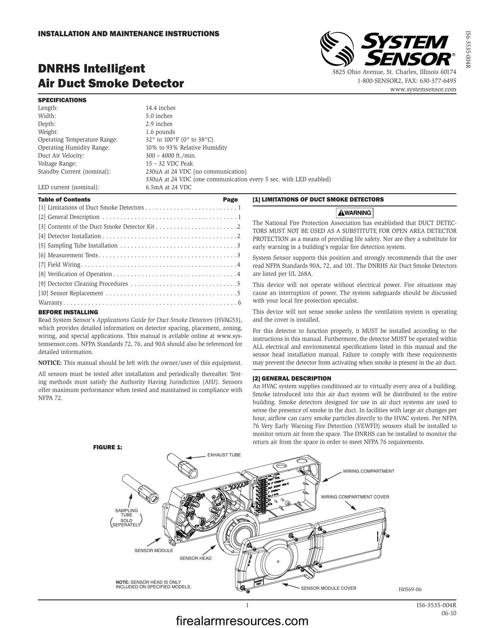 System Sensor DNR Manual | Download fire alarm documents